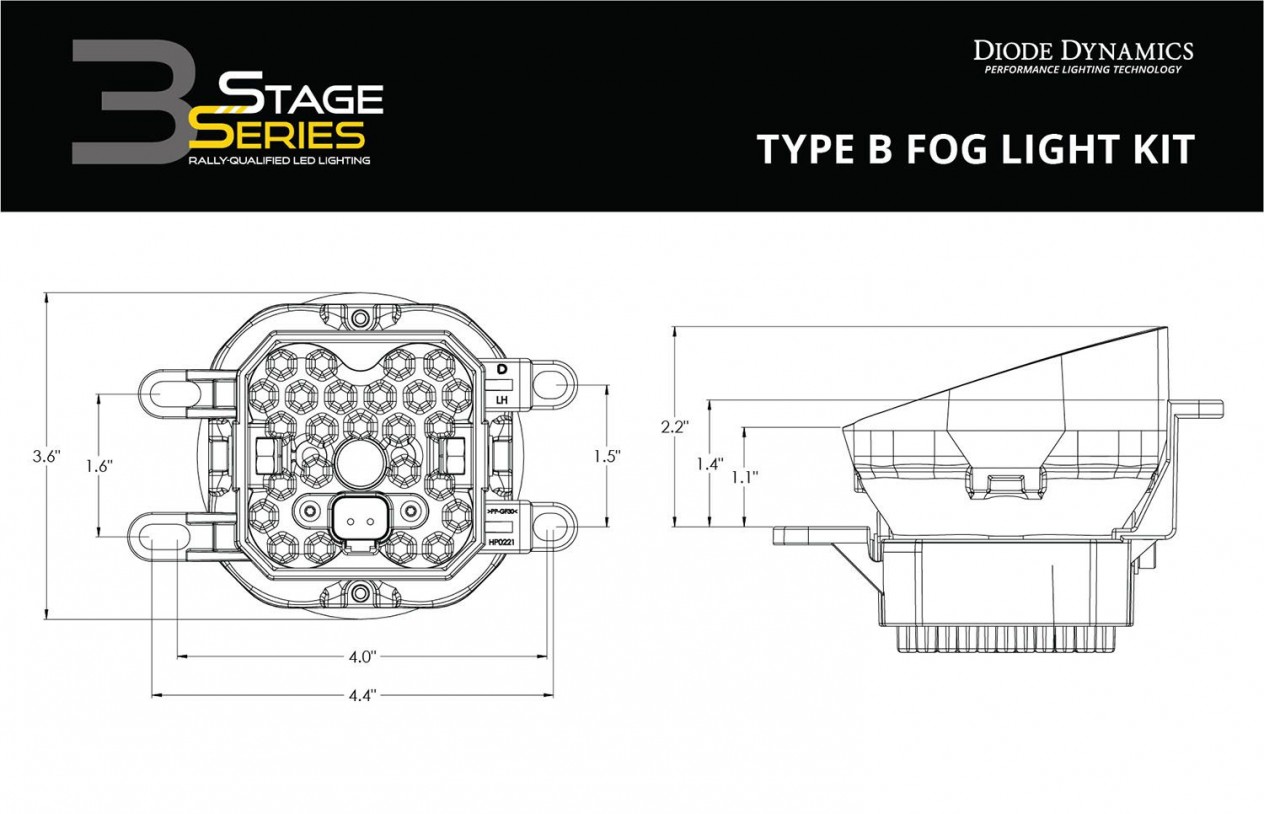 Diode Dynamics SS3 SAE Type B Fog Light Kit - Winnipeg HID
