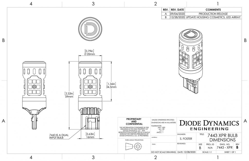 7440/7443: Diode Dynamics XPR Cool White Backup LED Bulbs - Winnipeg HID