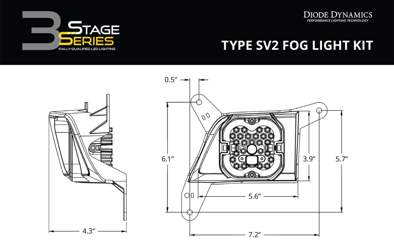 Diode Dynamics SS3 SAE Type SV2 Fog Light Kit - Winnipeg HID