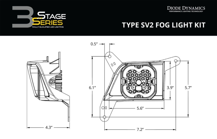 Diode Dynamics SS3 SAE Type SV2 Fog Light Kit - Winnipeg HID