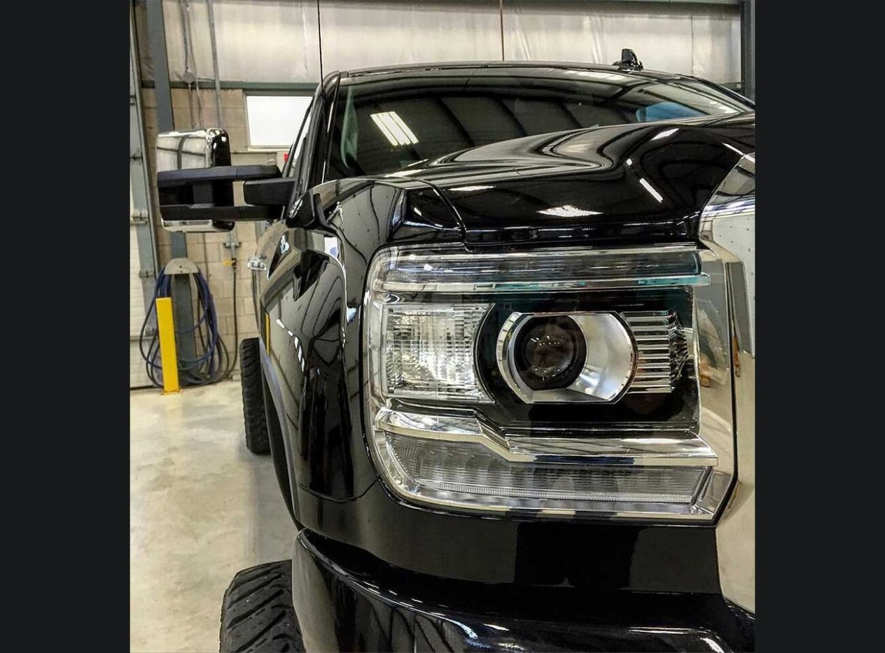 Clear Headlight Reflectors: GMC Sierra (14-19) - Winnipeg HID